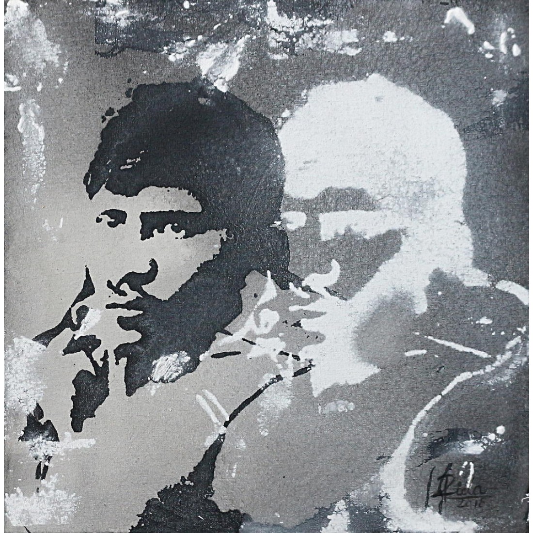 Rida Kazmi, Independence, 12 x 12 Inch, Acrylic On Canvas, Figurative ...