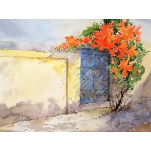 Sadia Arif, 11 x 15 Inch, Water Color on Paper, Floral Painting, AC-SAD-012