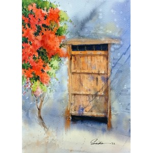 Sadia Arif, 11 x 15 Inch, Watercolor on Paper, Cityscape Painting, AC ...