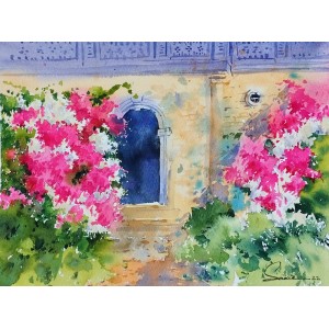 Sadia Arif, 11 x 15 Inch, Watercolor on Paper, Cityscape Painting, AC ...