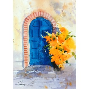 Sadia Arif, 11 x 15 Inch, Watercolor on Paper, Cityscape Painting, AC ...