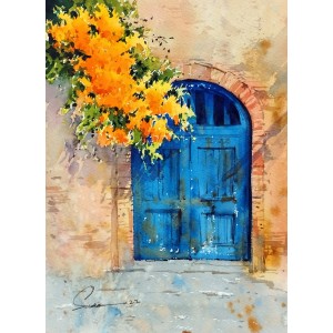 Sadia Arif, 11 x 15 Inch, Watercolor on Paper, Cityscape Painting, AC ...