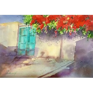 Sadia Arif, 11 x 15 Inch, Watercolor on Paper, Cityscape Painting, AC ...