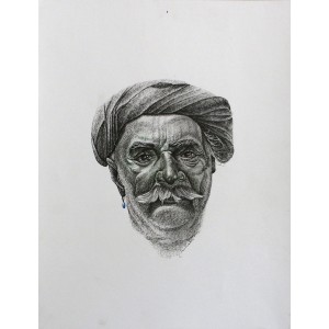 Saeed Lakho, untitled, 14 x 18 Inch, Pointer on Paper, Figurative ...