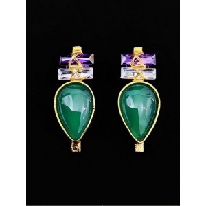Shakil Ismail, Earrings, Stone - Zircon & Jade, Designer Jewelry, AC ...