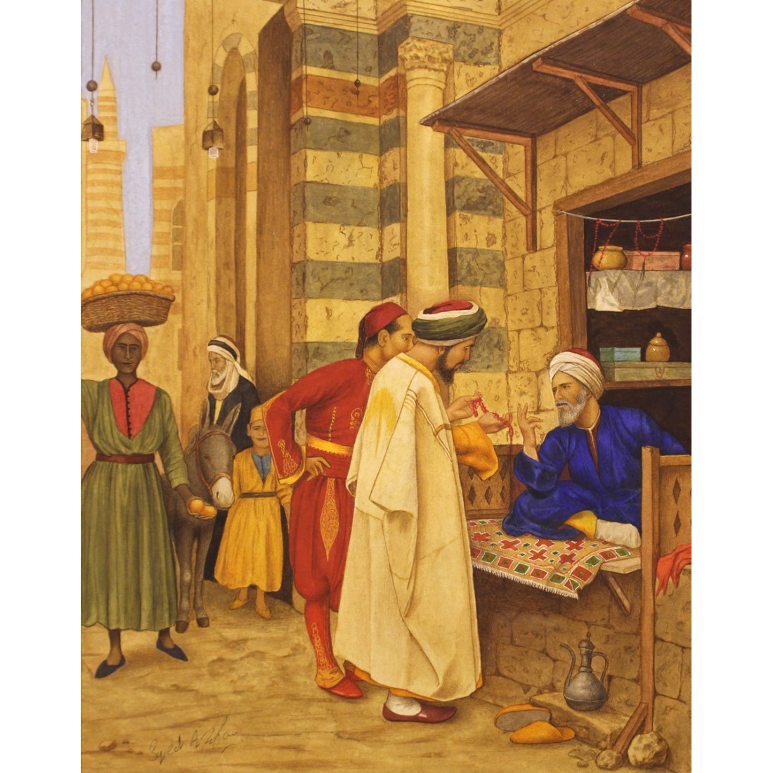 Syed A. Irfan, 11 x 09 Inch, Watercolor on Paper, Figurative Painting ...