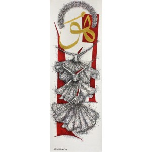 Uzma Rashid, 12 x 36 Inch, Acrylic On Canvas, Figurative Painting, AC ...