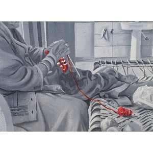 Zainab Aziz, Mutter 3, 5 x 7 Inch, Oil on Canvas, Figurative Painting ...