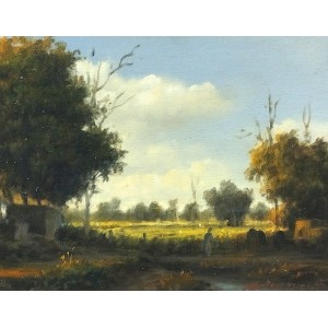 Zulfiqar Ali Zulfi, 10 x 12 Inch, Oil on Canvas, Landscape Painting-AC ...