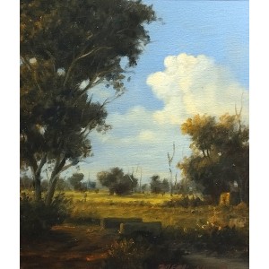 Zulfiqar Ali Zulfi, 10 x 12 Inch, Oil on Canvas, Landscape Painting-AC ...